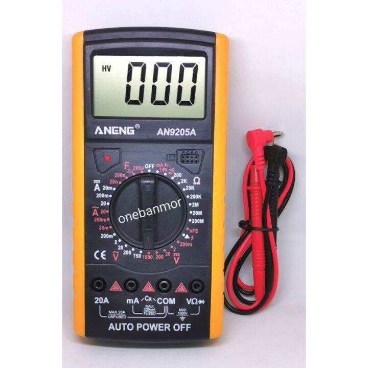 Digital Multimeter ANENG AN9205A ดิจิตอลมัลติมิเตอร์ครบทุกฟังช์ชั่นพื้นฐาน วัดคาปาได้ ออกใบกำกับ ...