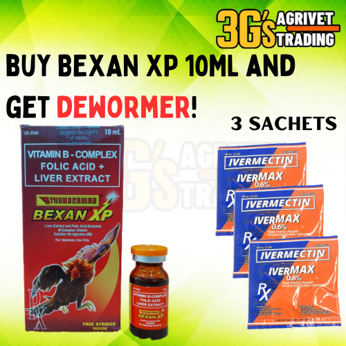 [3G AGRIVET] BUY BEXAN XP 10ML ANG GET 3 SACHETS DEWORMER / PARA SA ...