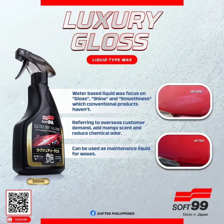 Soft99 Luxury Gloss Liquid Wax 500ml | Lazada PH