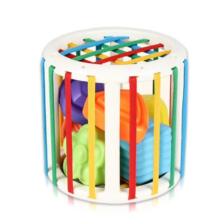 7 Pieces Plastic Baby Shape Sorting Toys Set Blocks Soft Game Sensory ...