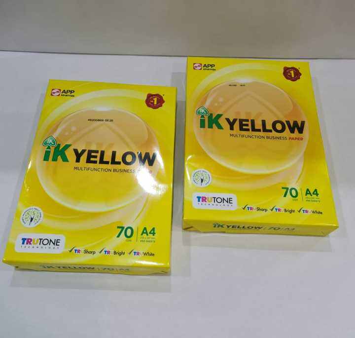 IK Yellow A4 Paper 70gsm (450 Sheets/ream) | Lazada