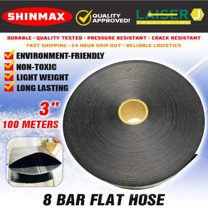 Shinmax Japan Flex Discharge Duct Hose PE Lay Flat Garden High Pressure ...