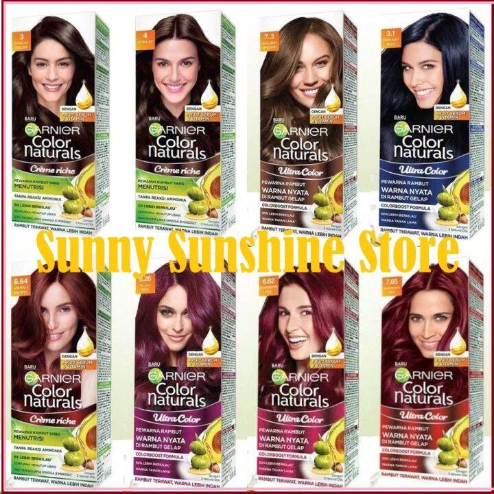 GARNIER Hair Color Naturals Cat Pewarna Semir Rambut - 9 Pilihan Warna ...