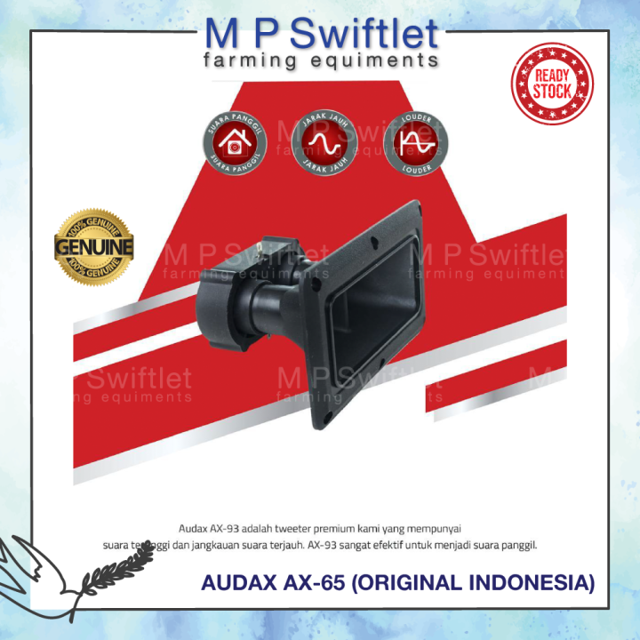 Audax Original Indonesia AX93 Piezo Tweeter for Swiftlet Faming (Rumah ...