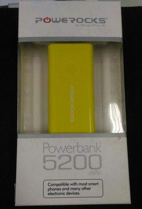 Powerocks Stone2 5200mAh Power Bank ( Yellow) | Lazada PH