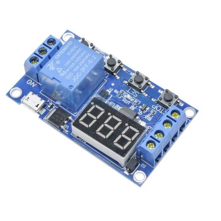 DC 5V 12V 24V LED Light Digital Time Delay Relay Trigger Cycle Timer Delay Switch Circuit Board ...