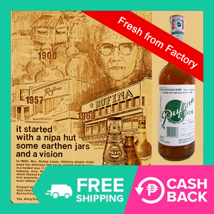 750ml Original RUFINA PATIS FISH SAUCE - OLDEST PATIS OF PHILIPPINES ...