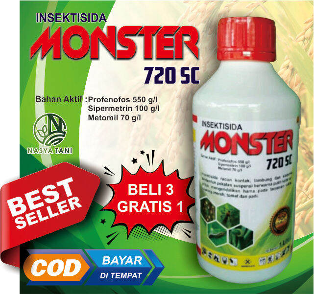INSEKTISIDA MONSTER 720 SC /METOMIL/PREFONOFOS/SIPERMETRIN/PROMO | Lazada Indonesia
