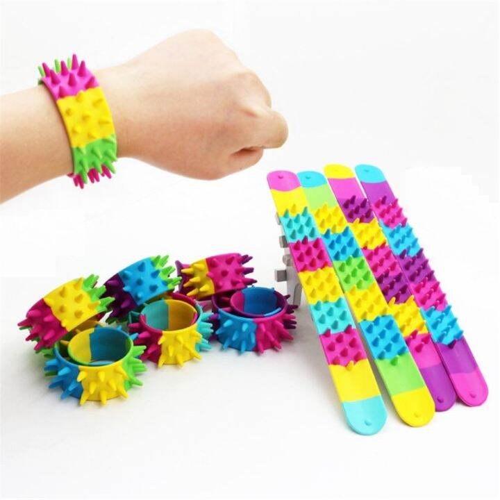 Spiky Slap Bracelet Silicone Spike Fidget Bracelets Office School ...