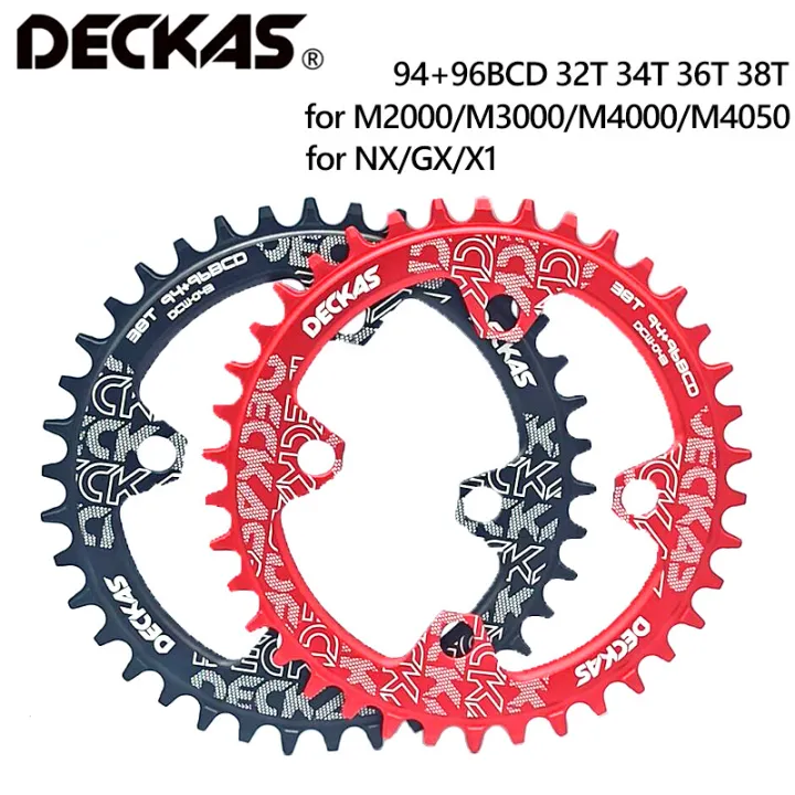 Deckas 94+96 BCD Bicycle Chainwheel Round/Oval 32T 34T 36T 38T MTB Chainring Mountain Crown For ...