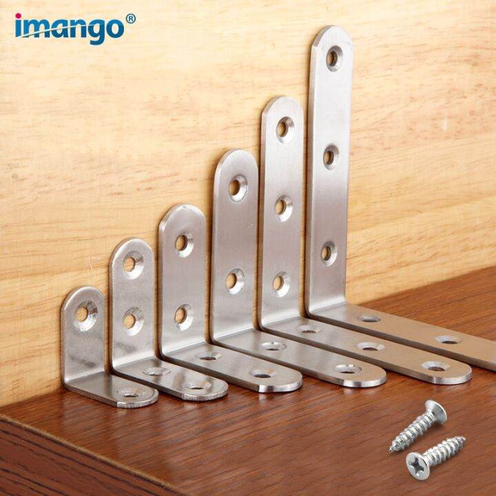 Stainless Steel 90 Degree Angle Bracket Corner Brackets Joint Bracket ...