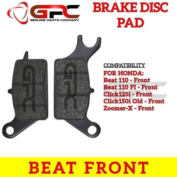 BEAT FRONT BRAKE DISC PAD GPC | Lazada PH