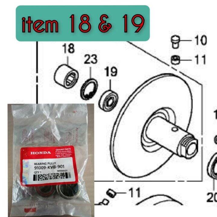 Torque Drive Bearing Honda clickPCXADVhonda beat fiscoopybeat carb ...