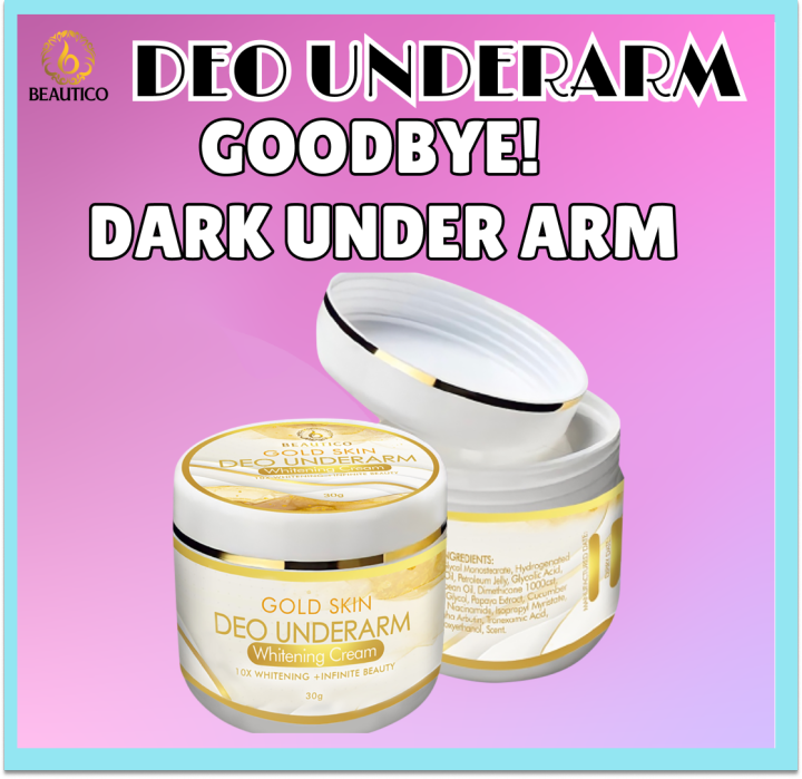 BEAUTICO Gold Skin Deo Underarm Whitening Cream 30g | Lazada PH