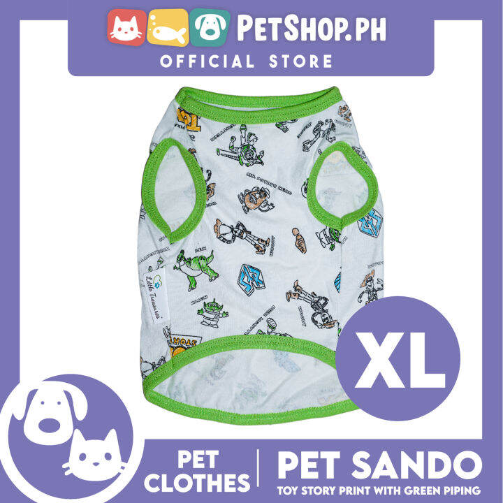 Pet Sando Toy Story Print with Green Piping (Extra Large) Perfect Fit ...