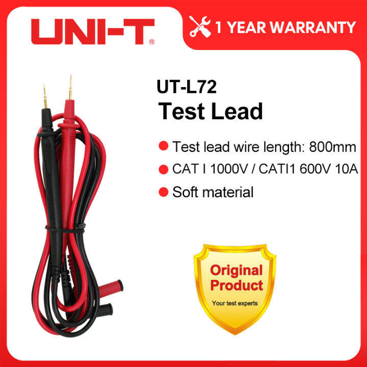 UNI-T Multimeter Test Leads UT-L72 10A 1000V For Digital Multimeter ...