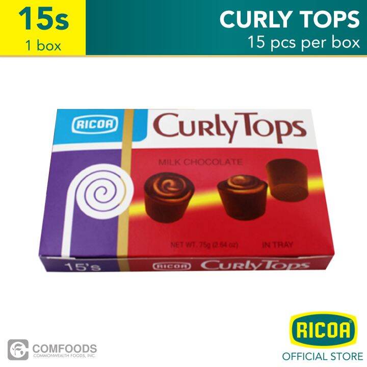 RICOA Curly Tops Milk Chocolate 15 Pcs in Tray | Lazada PH