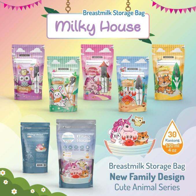 Milky House Kantong ASI 120ml - 30 Pcs / Plastik ASI / Breast Milk Bag | Lazada Indonesia