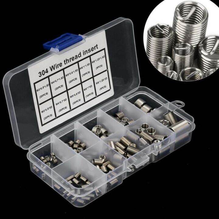 Stainless Steel M3 M4 M5 M6 M8 Thread Repair Insert Kit Rivet Nut Kit Helicoil Thread Repair ...