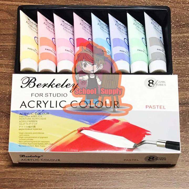 Berkeley Pastel Acrylic Set (8 tubes x 22ml) | Lazada PH