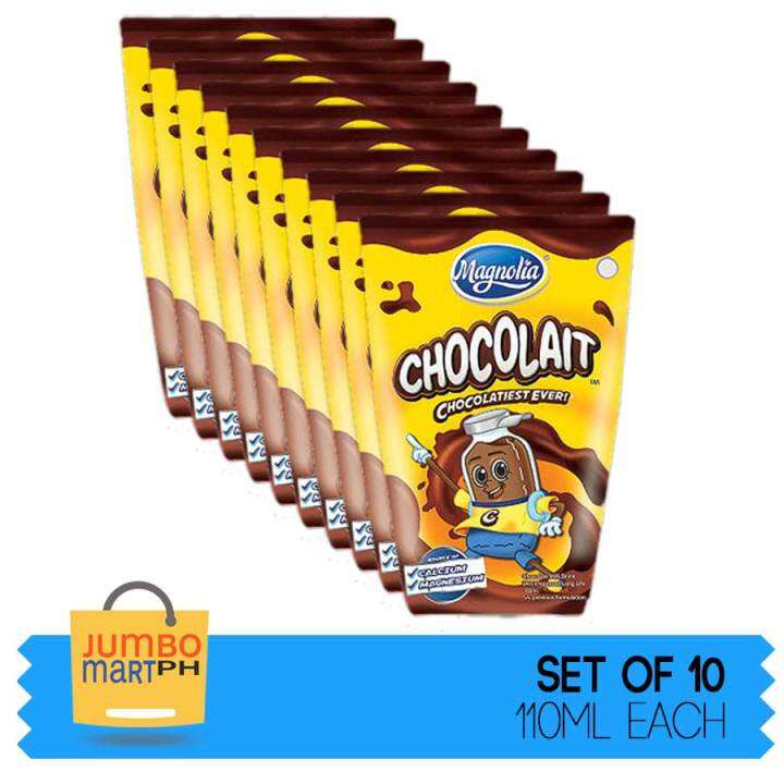 MAGNOLIA CHOCOLAIT CHOCOLATE MILK 110ML / SET OF 10 | Lazada PH