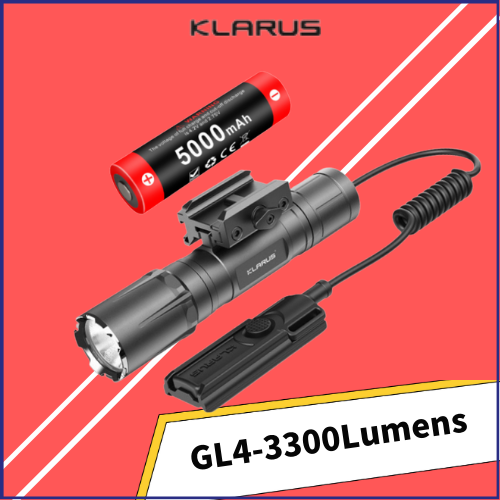 Klarus GL4 3300Lumens Tactical Light Rechargeable High-Powerful Flashlight | Lazada PH