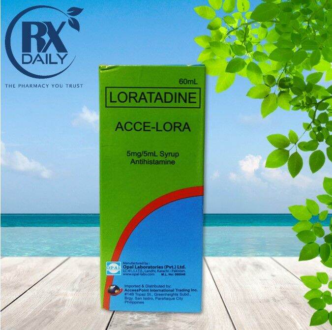 Loratadine Acce-lora 5mg/ 5ml Antihistamine Syrup 60ml | Lazada PH