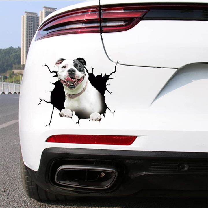 EasyMoGo 4pcs Self Adhesive Car Window Vinyl Decals 3D Dog Decals ...