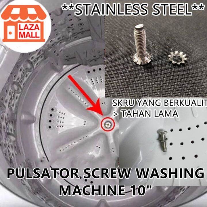 STAINLESS STEEL PULSATOR SCREW M8 M6 WASHING MACHINE MECHANISM SHAFT ...