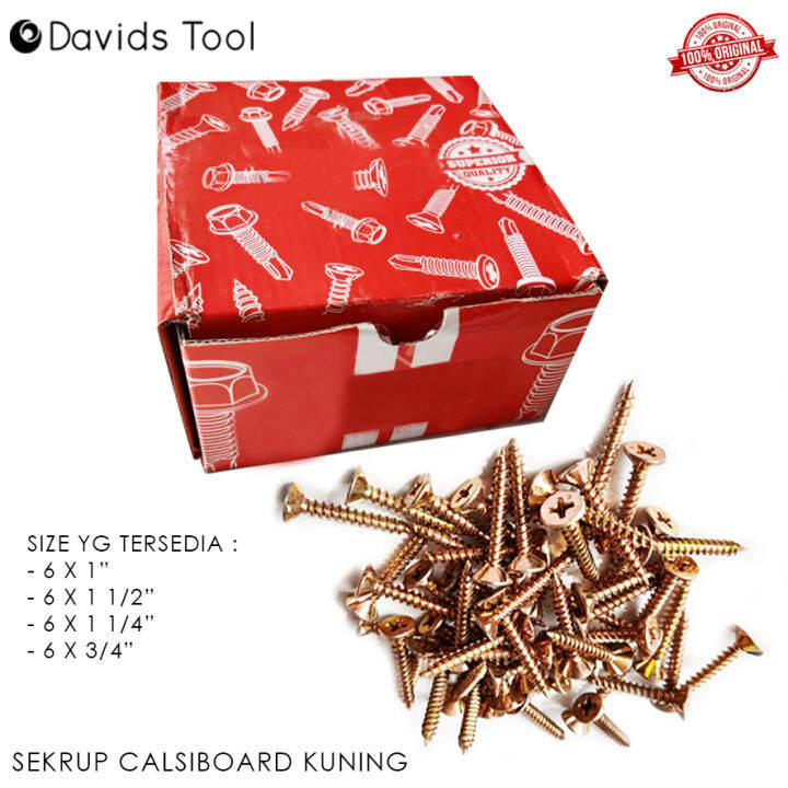 Sekrup Grc Skrup Kalsiboard Kuning Lion | Lazada Indonesia