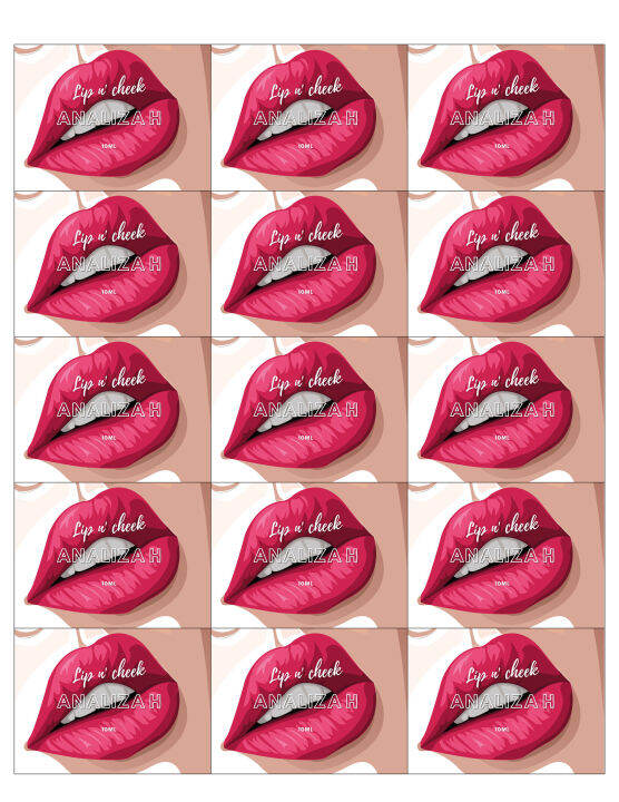 Customized Sticker Label for lip tint (15pc) | Lazada PH