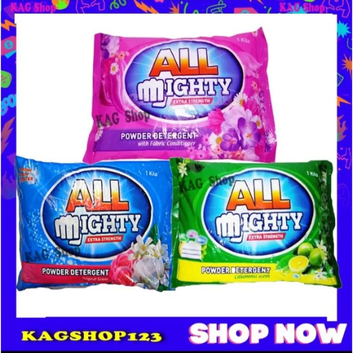 LLCShop All Mighty Detergent Powder With Fabcon 1kg repack | Lazada PH