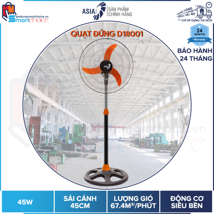 Quạt đứng ASIA - Quạt đứng công nghiệp ASIAvina D18001, siêu mạnh, siêu ...
