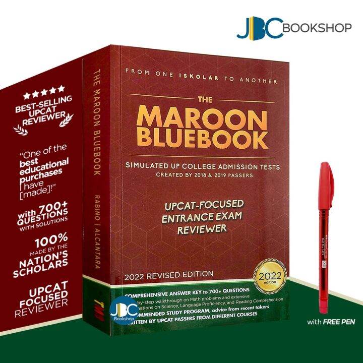 The Maroon Bluebook: UPCAT - Focused Entrance Exam Reviewer | Lazada PH