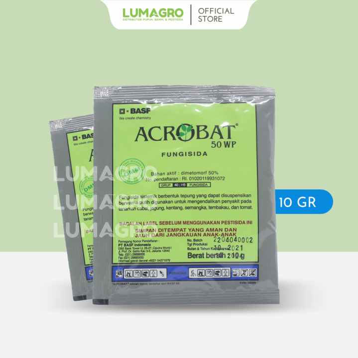 Fungisida Acrobat 50WP 10gr 40gr Dimetamorf Pengendali Penyakit Pada ...