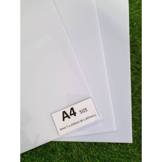 Acrylic Sheet White A4 Size | Lazada