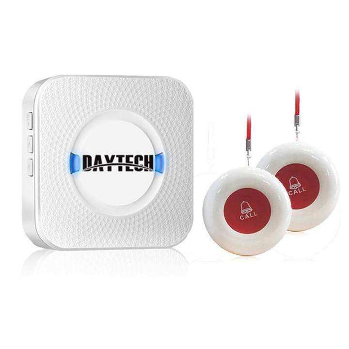 [1-3 Days Delivery]Daytech Wireless Calling System Pager Help Alarm Bell for Elderly Patient 1 ...