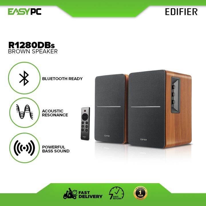 Edifier R1280DBs Speaker Brown, Supports Bluetooth, Optical, Coaxial ...