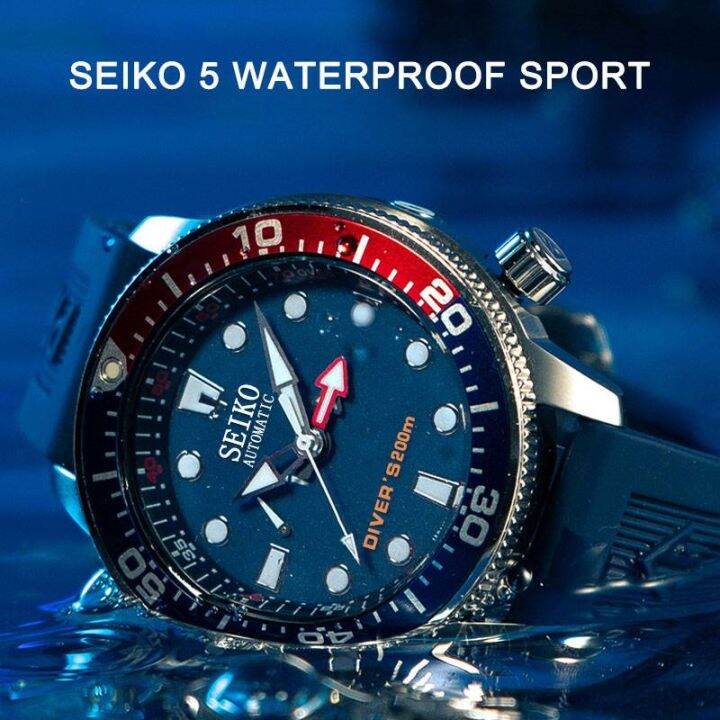 Watch for Men Waterproof Seiko 5 Luminous Watch Japan Quartz Divers ...