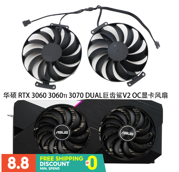 ASUS/ASUS RTX 3060 3060ti 3070 DUAL Giant Tooth Shark V2 OC Graphics ...