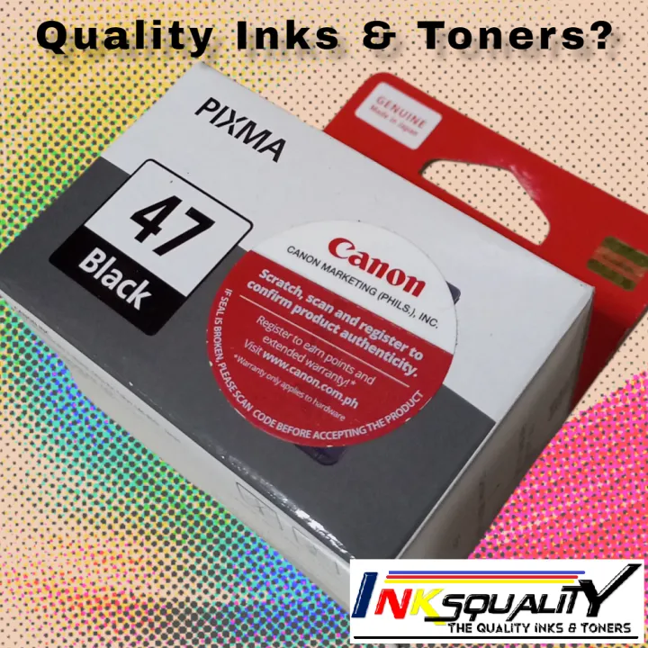 Canon 47 PG-47 Black Original Ink Cartridge | Lazada PH