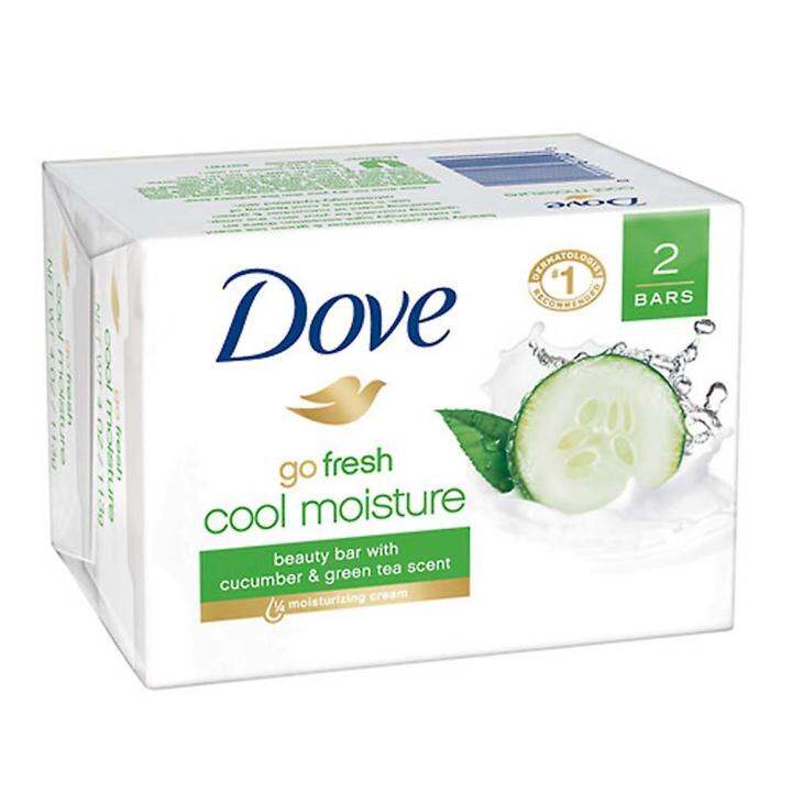 Dove Cool Moisture Cucumber And Green Tea Bar Soap 106g X 2bars โดฟ คูล