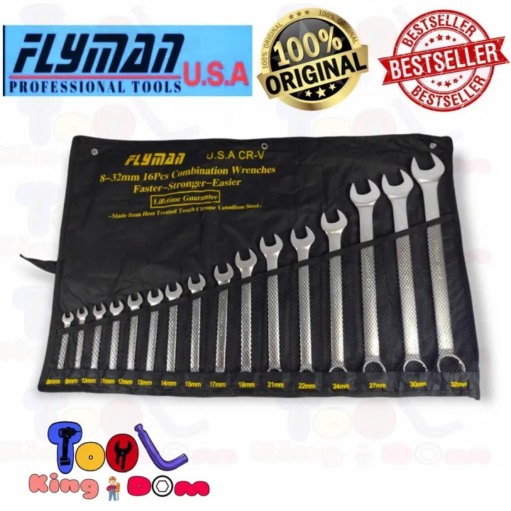FLYMAN ORIGINAL 16 Pcs. Combination Wrench | Lazada PH