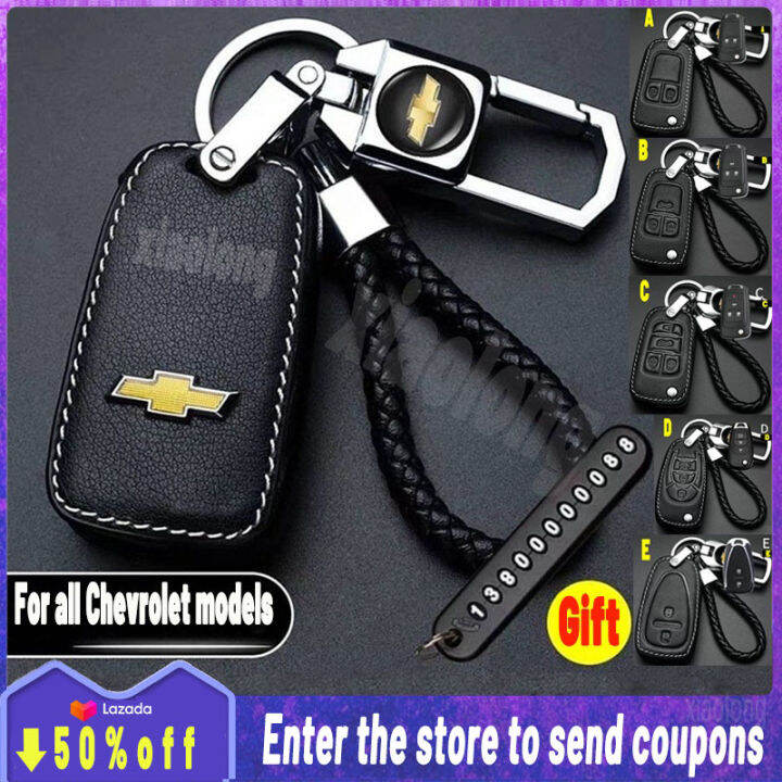 High Quality Leather for Chevrolet Key Cover Remote Key Case with Key ...