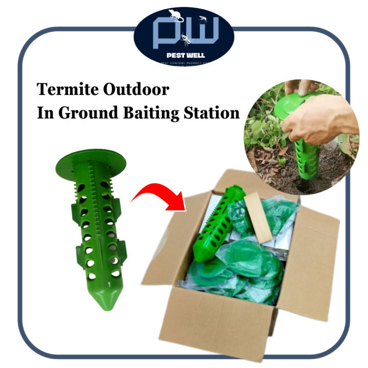 (20 pcs per box) Termite Outdoor In Ground Baiting Station/ Perangkap Umplan Anai Anai/ Garden ...