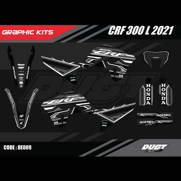 สติ๊กเกอร์วิบาก Honda CRF 300 L 2021 ทั้งคัน Graphic kit สติ๊กเกอร์ ...