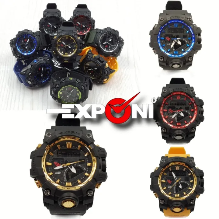 EXPONI Watch Hugeman 3239 (2) Dual Display Digital Analog Sport Watch ...
