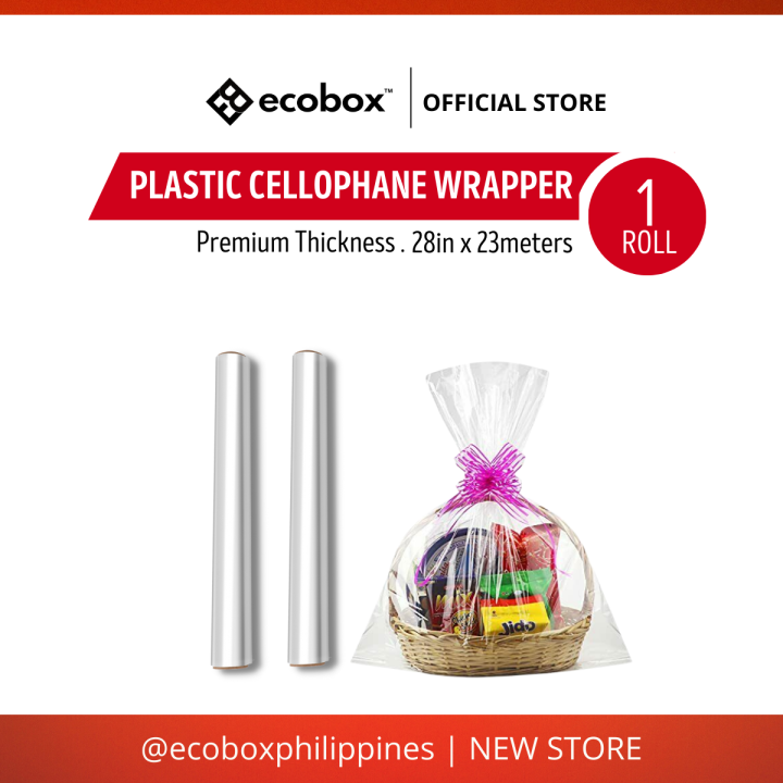 Ecobox Plastic Cellophane Roll, Cello Sheet, Christmas Basket Wrapper ...