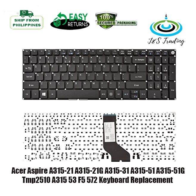 Acer Aspire A315-21 A315-21G A315-31 A315-51 A315-51G Tmp2510 A315 53 F5 572 Keyboard ...