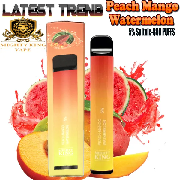 LEGIT MIGHTY KING Puff Plus smoke vapers full set (800 Puffs)(PEACH ...